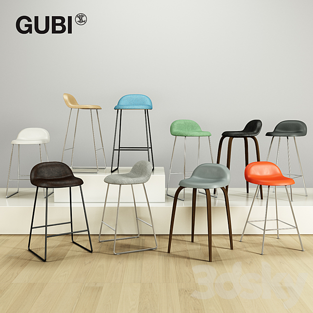 GUBI STOOL COLLECTION 3D Max - 3DMAXTER