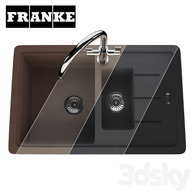 Sink Franke Basis BFG 651-78 - 8 colors 3D Max - 3D Max Master