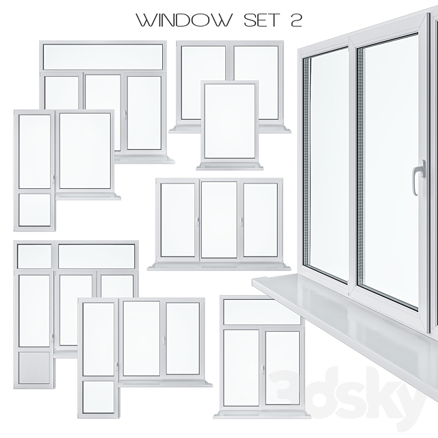 Window Set 2 3D Max - 3DMAXTER