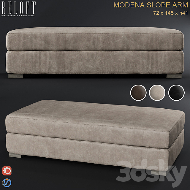 RH MODENA Ottoman 3D Max - 3DMAXTER