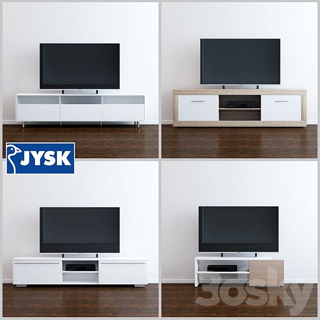 JYSK TV tables set 4 3D Max - 3DMAXTER
