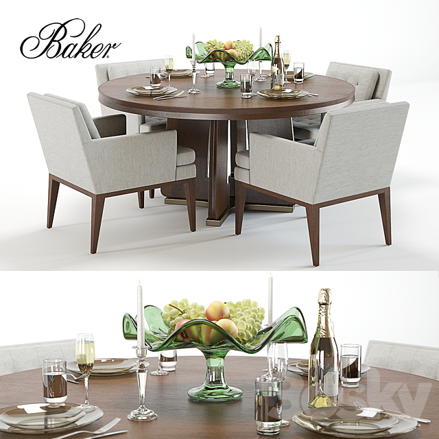 Baker Ceremony & Ojai Table set 3D Max - 3DMAXTER