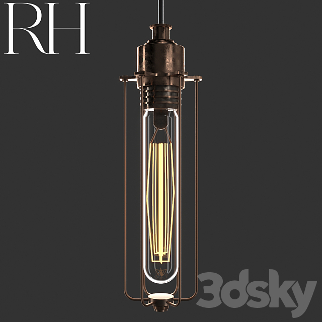 RH Edison Caged Pendant 3D Max - 3DMAXTER