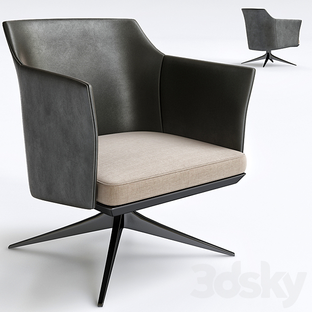 Poliform Stanford Lounge Armchair 3D Max - 3DMAXTER