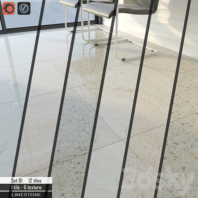 Stone tile Set 81 3D Max - 3D Max Master