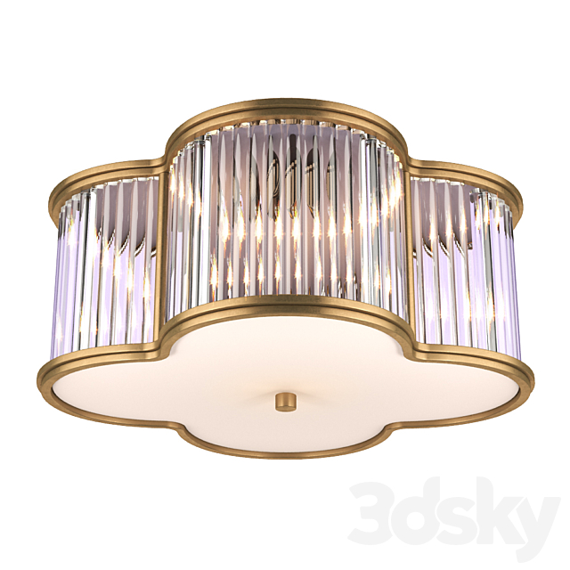 Alexa Hampton Basil Light 2inch 11inch Natural Brass with Clear Glass ...