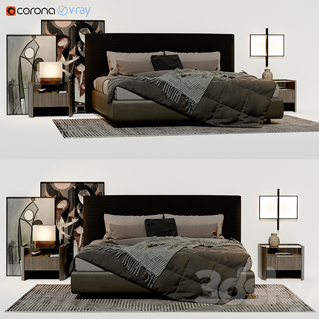 Poliform Bruce Bed 3D Max - 3DMAXTER