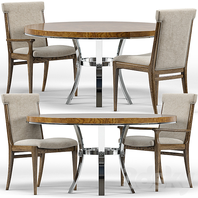 Westwood Chairs Bernhardt Soho Round Dining Table 3D Max - 3DMAXTER