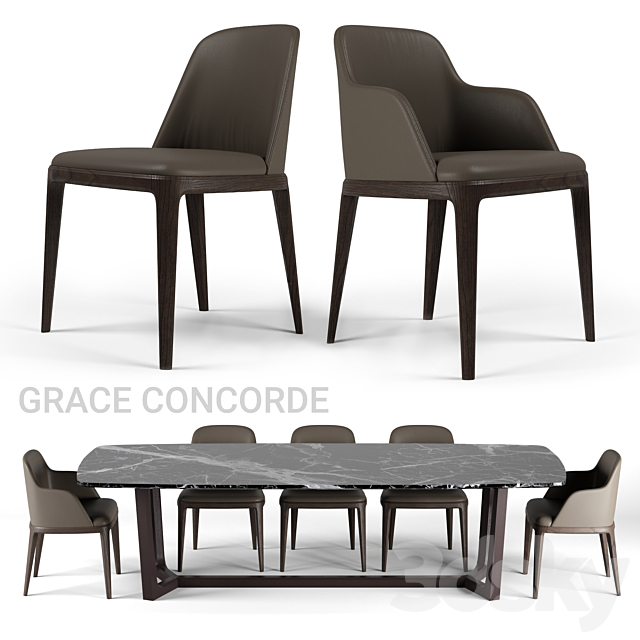 Poliform dining set 3D Max - 3DMAXTER