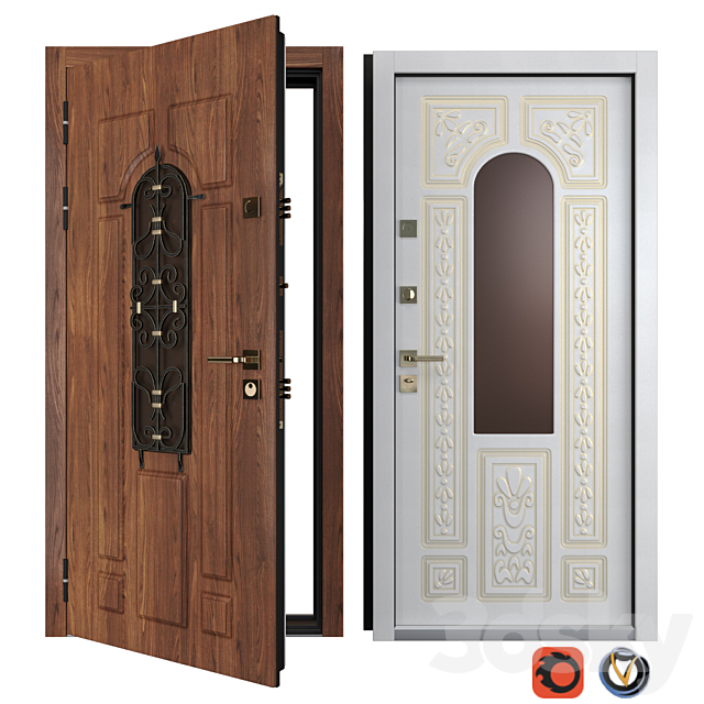Bezha Entrance Metal Door 4.2 (Your Frame) 3D Max - 3DMAXTER