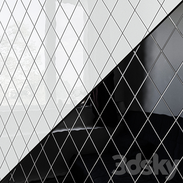Ceramic wall tile EQUIPE RHOMBUS Wall 2 3D Max - 3D Max Master