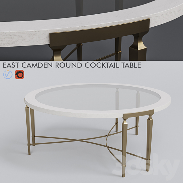 east camden round cocktail table 3D Max - 3DMAXTER