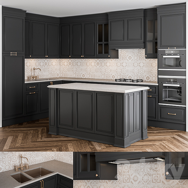 Kitchen Neo Classic L 3D Max - 3DMAXTER