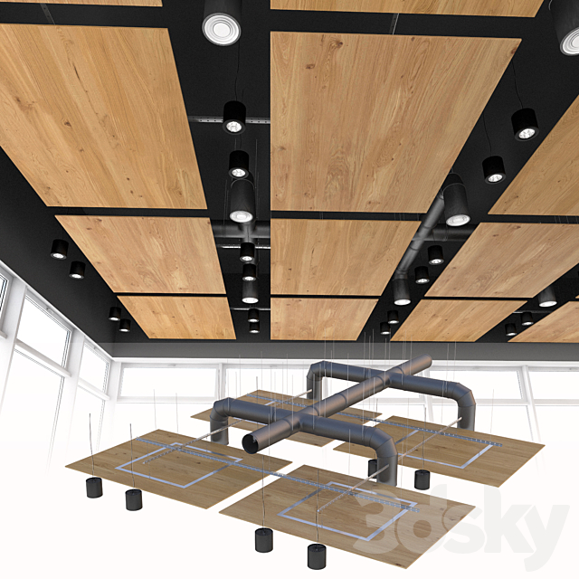 False ceiling armstrong 3D Max - 3DMAXTER