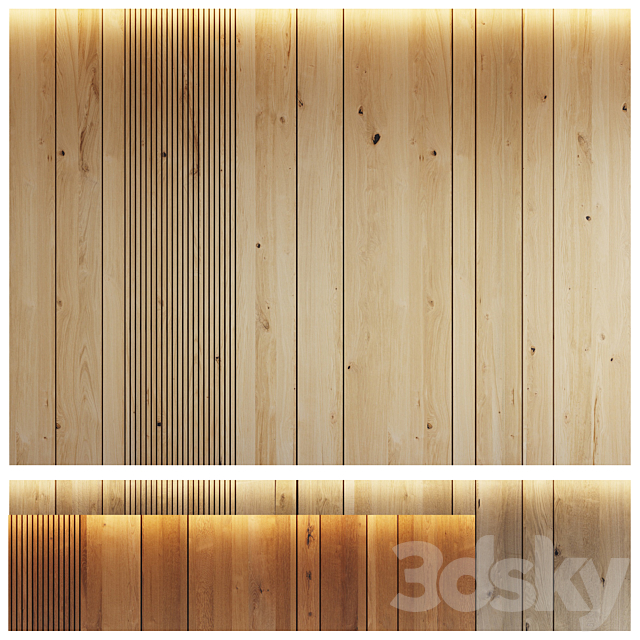 Wood panel set 7 3D Max - 3DMAXTER