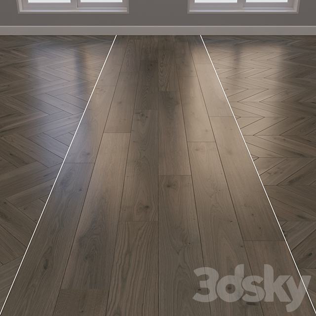 Parquet board Kraft layout herringbone chevron and linear 15 3D Max ...