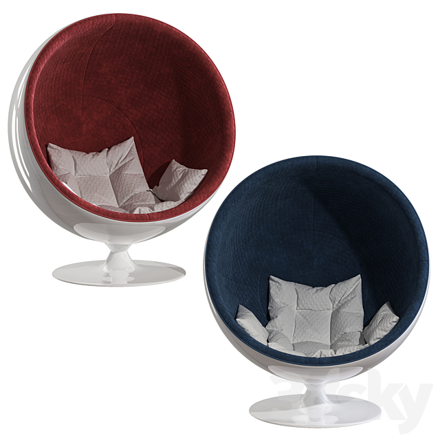Private space chair 3D Max - 3DMAXTER