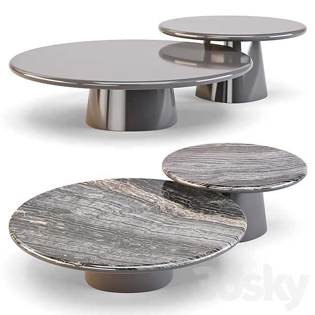 Meridiani: Leon - Coffee and Side Tables 3D Max - 3DMAXTER
