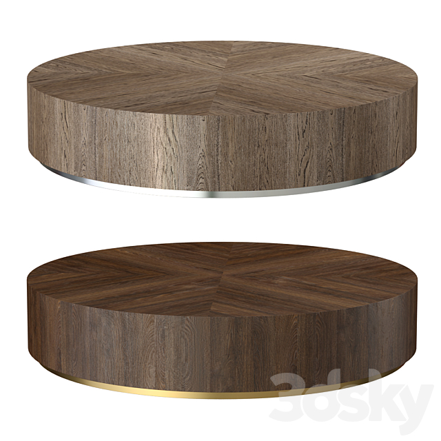 RH Modern Machinto round coffee table 3D Max - 3DMAXTER