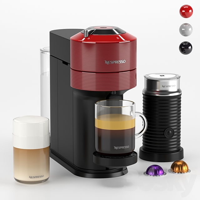 Coffee machine Nespresso Vertuo Next GCV1 3D Max - 3DMAXTER