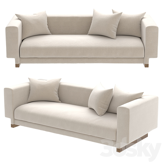 Sofa with wooden internal structure 3D Max - 3DMAXTER