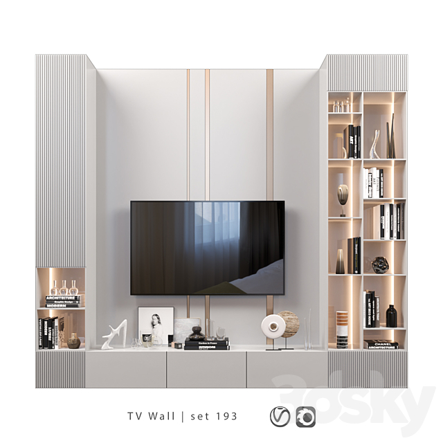 TV Wall | set 193 3D Max - 3DMAXTER