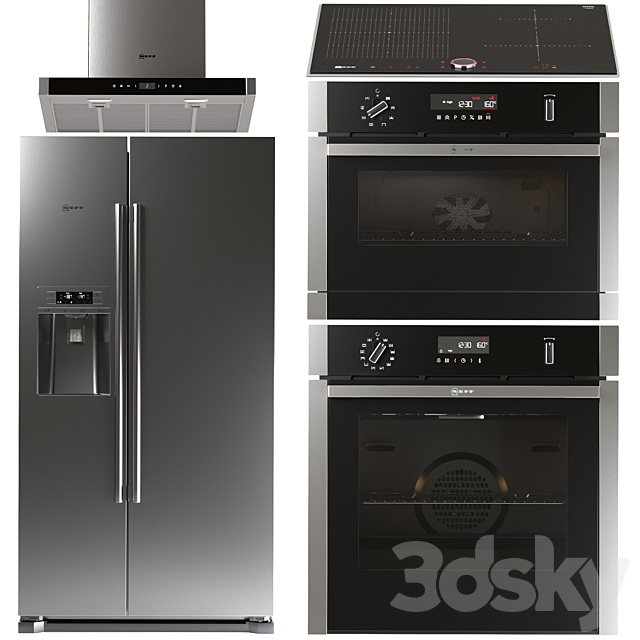 Set of kitchen appliances Neff 3 3D Max - 3DMAXTER