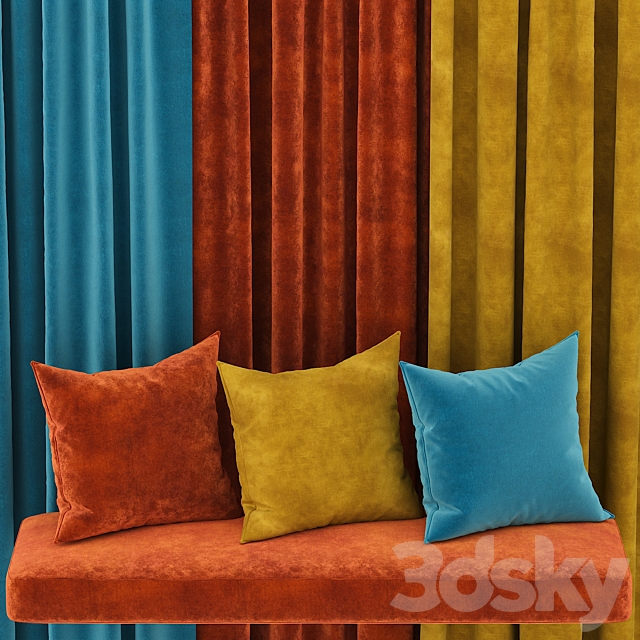 set of materials velvet fabrics Casamance 3D Max - 3DMAXTER