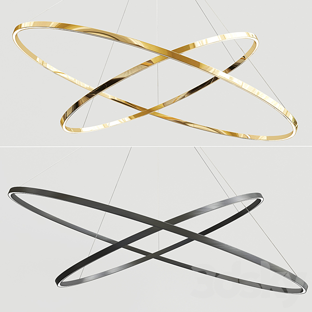 Ellisse Pendant Double Mega Ring Light 3D Max - 3D Max Master