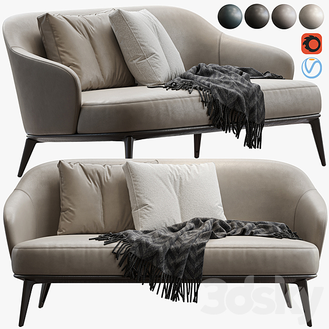 Minotti Leslie Lounge Sofa 3D Max - 3DMAXTER
