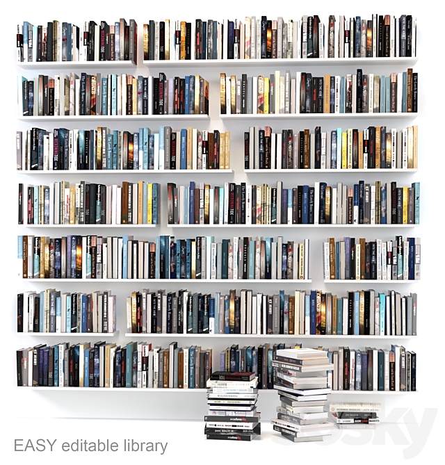 Editable random books 3D Max - 3DMAXTER