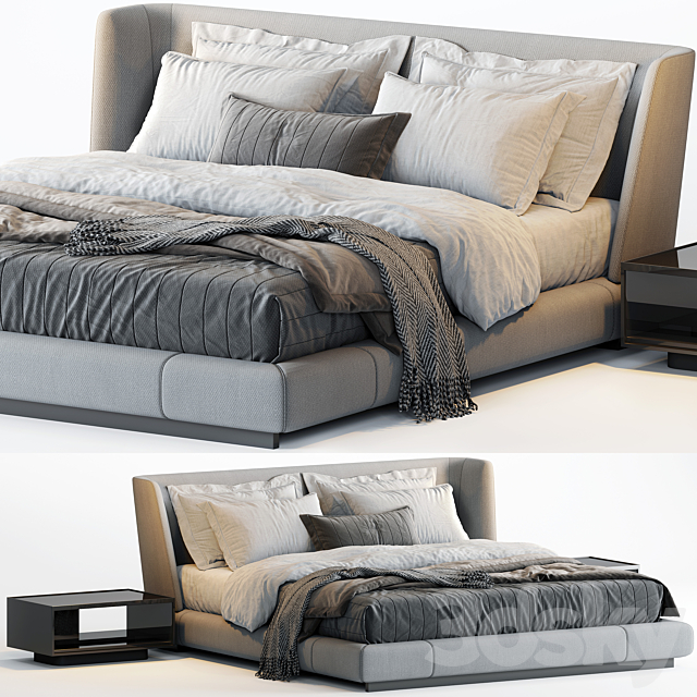 Minotti creed bed 3D Max - 3DMAXTER