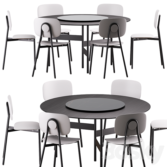 Dining set 03 3D Max - 3DMAXTER