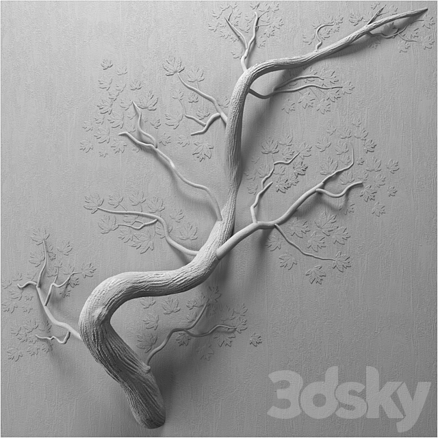 Bas-relief Tree 3D Max - 3DMAXTER