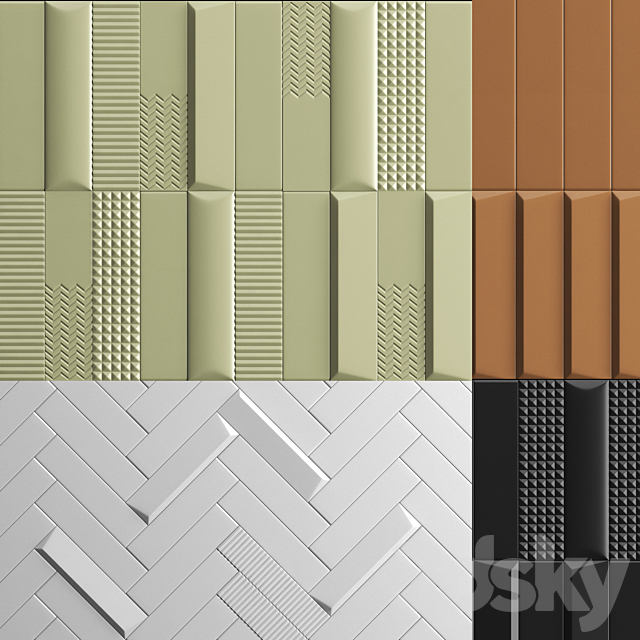 BISCUIT TILE-STONE SOURCE 3D PANEL 3D Max - 3DMAXTER