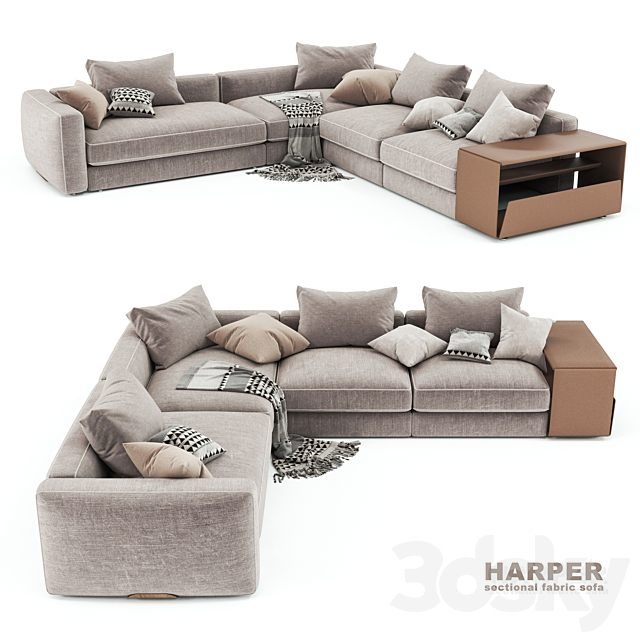 Flexform HARPER sectional sofa 3D Max - 3DMAXTER