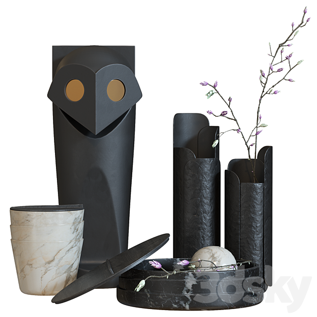 Decorative Set Black edition 3D Max - 3DMAXTER