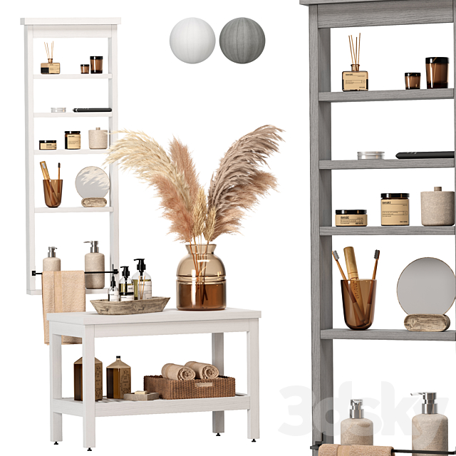 IKEA HEMNES bench set 3D Max - 3DMAXTER