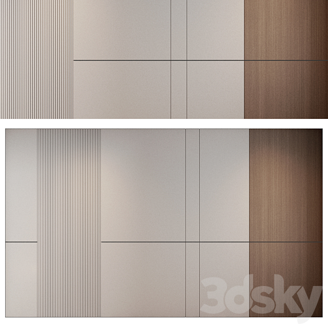 wall panels | set 158 3D Max - 3DMAXTER
