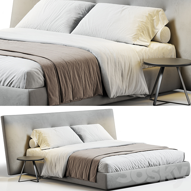 Poliform Rever Bed 3D Max - 3DMAXTER