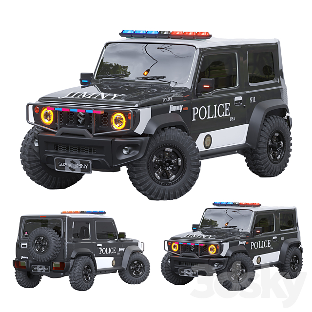 SUZUKI JIMNY POLICE CAR 3D Max - 3DMAXTER