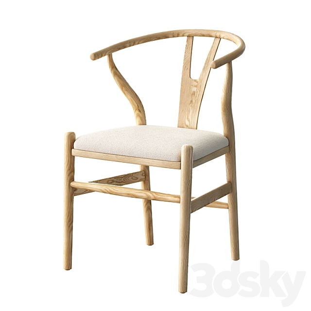 Robin Wishbone Dining Chair 3D Max - 3DMAXTER