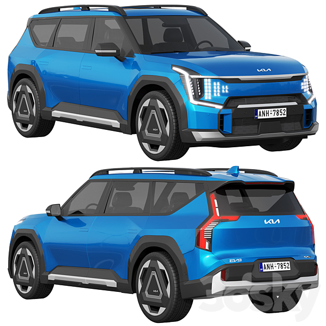 Kia EV9 GT Line 3D Max - 3DMAXTER