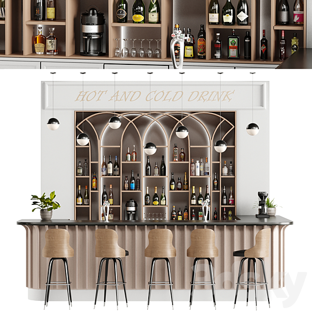 Bar 19 Hotel bar 3D Max - 3DMAXTER