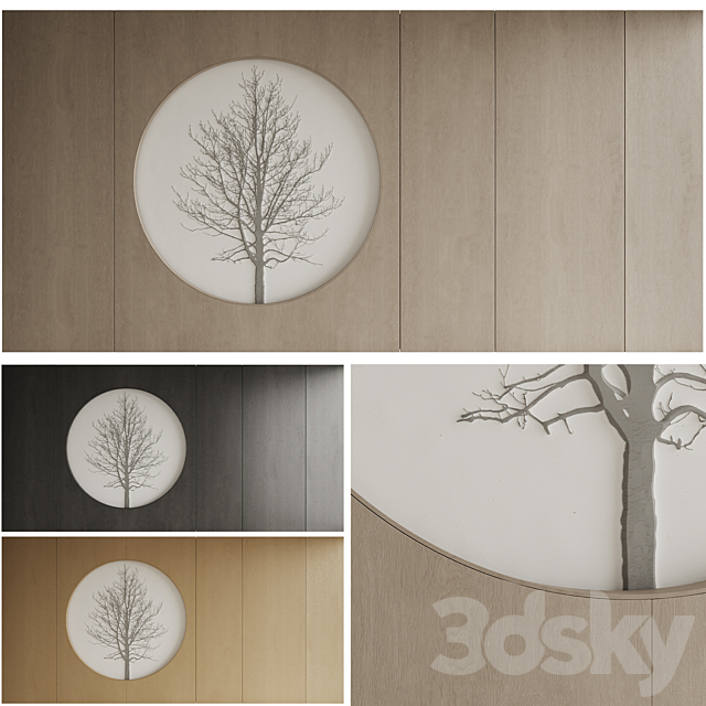 Japandi decorative panel 010 3D Max - 3DMAXTER