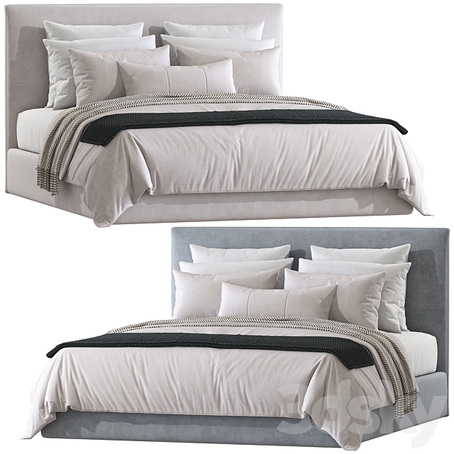 Double bed "Peyton Queen Bed" No. 182 3D Max - 3DMAXTER