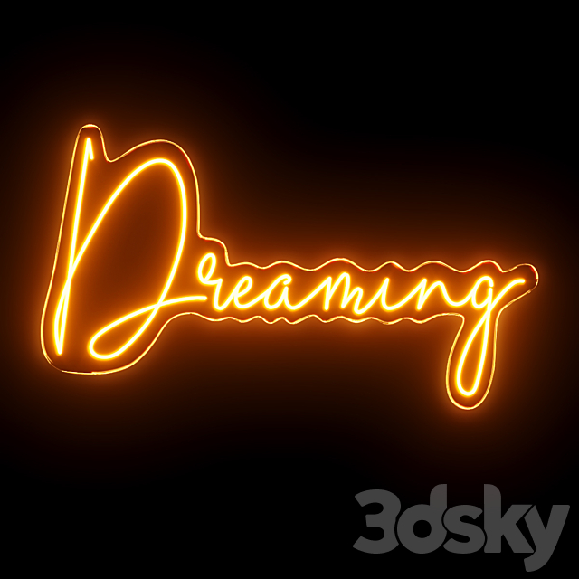 Dreaming Neon Sign 3D Max - 3DMAXTER