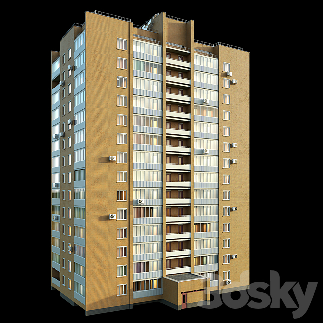 Vulykha Tower (II-67) 14 floors 3D Max - 3DMAXTER