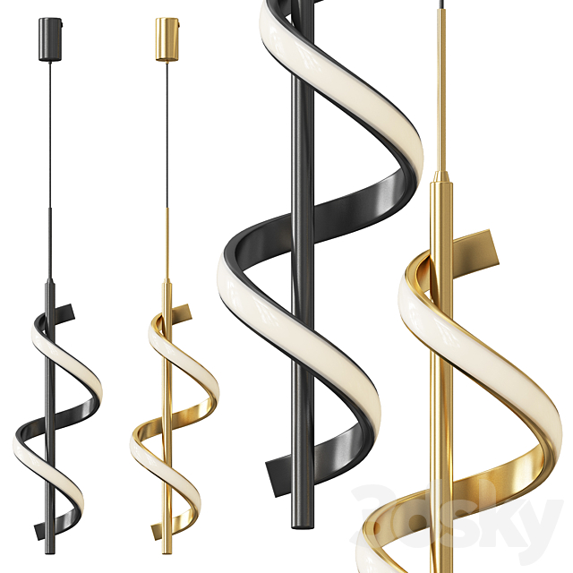 Swirl LED pendant lamp 3D Max - 3DMAXTER
