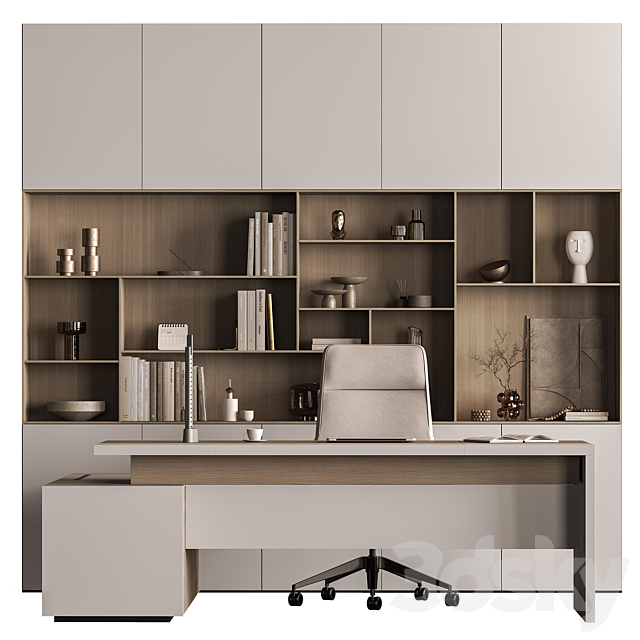 Boss Desk - Office Furniture 711 3D Max - 3DMAXTER